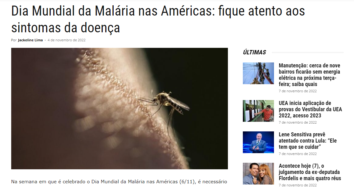 Portal Baré - Dia Mundial da Malária nas Américas: fique atento aos ...